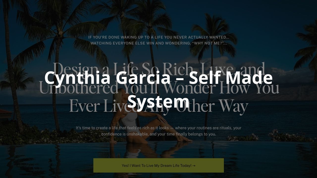 Cynthia Garcia – Self Made System - TSCourses
